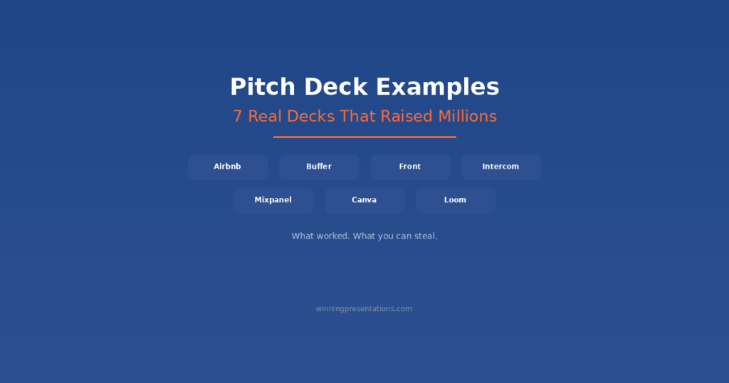 Pitch Deck Examples: 7 Real Decks That Got Yes (Not Praise)