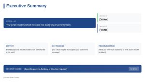 The 3-Slide Framework for Fast Executive Decisions