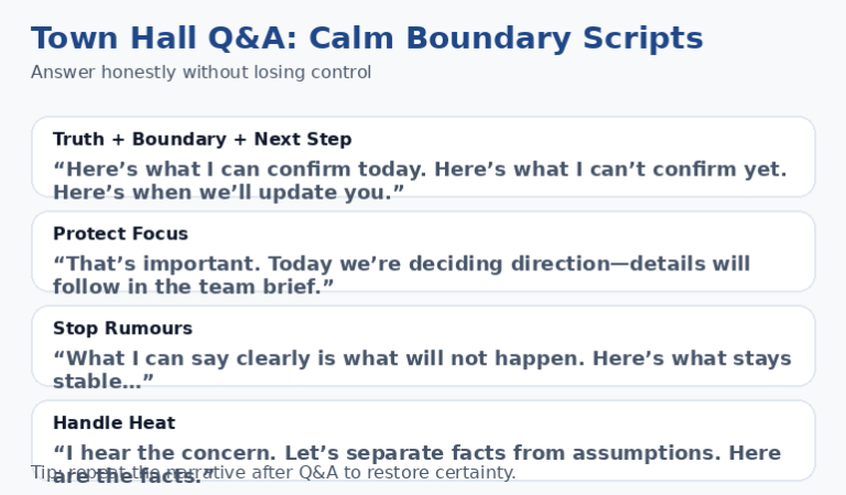 Town Hall Presentation Template: Agenda + Narrative for Leaders